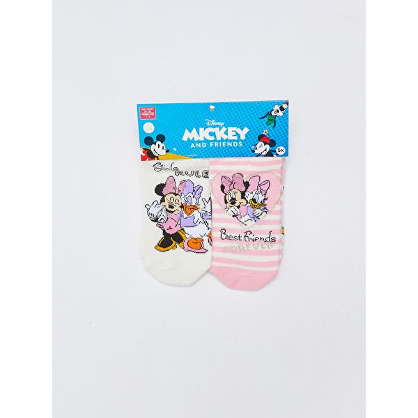 Minnie ve Arkadaşları Desenli Kız Çocuk Patik Çorap 5'li