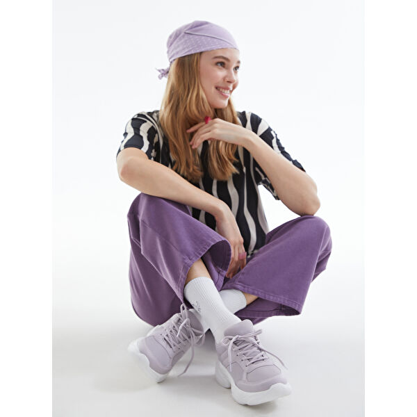 File Detaylı Kalın Taban Kadın Aktif Spor Ayakkabı