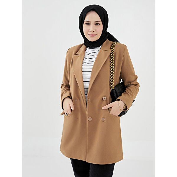 MODEST Bisiklet Yaka Çizgili Kısa Kollu Kadın Tunik MODEST Bisiklet Yaka Çizgili Kısa Kollu Kadın Tunik