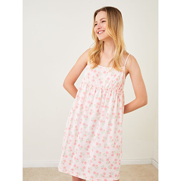 LCW DREAM U Yaka Puantiyeli Askılı Kadın Gecelik