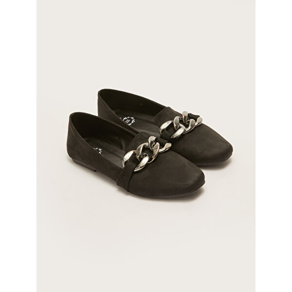 Zincir Detaylı Kadın Loafer Ayakkabı