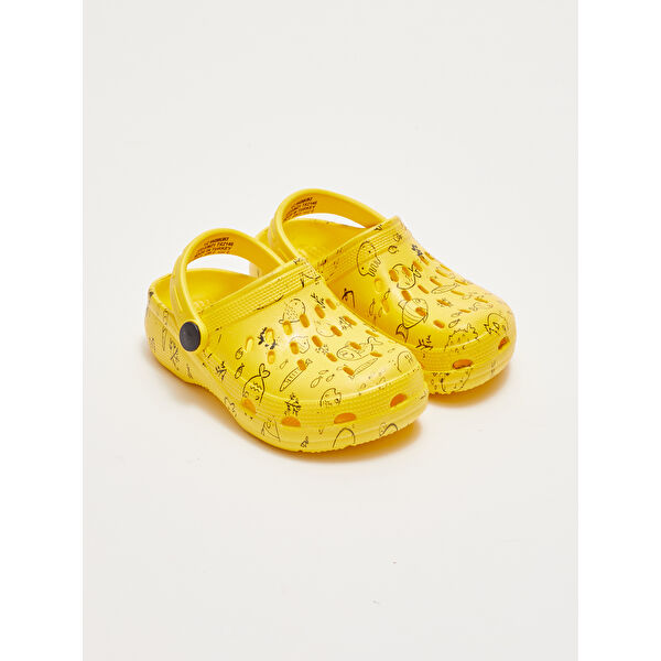 Baskılı Delikli Erkek Bebek Sandalet