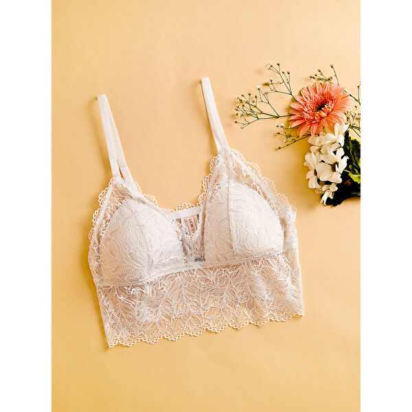 Balensiz Dolgulu Dantelli Kadın Bride Bralet Balensiz Dolgulu Dantelli Kadın Bride Bralet