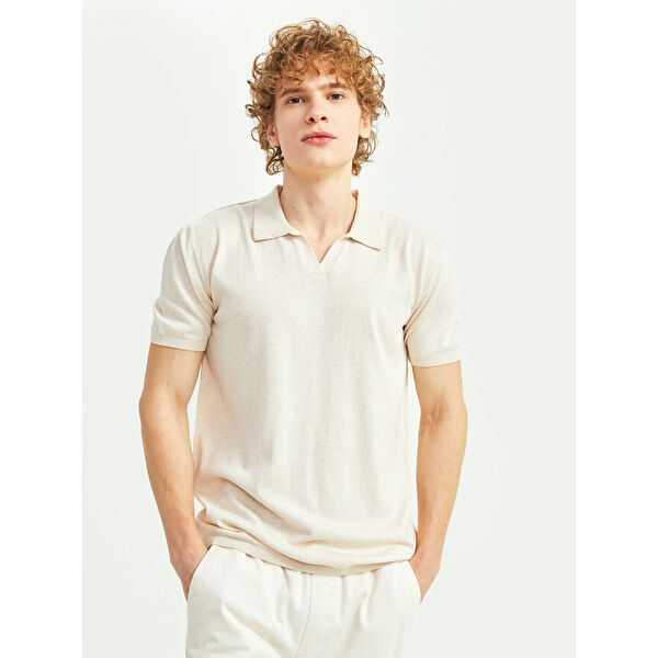 XSIDE Polo Yaka Kısa Kollu Erkek Triko Kazak