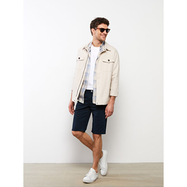 Standart Kalıp Gabardin Erkek Şort