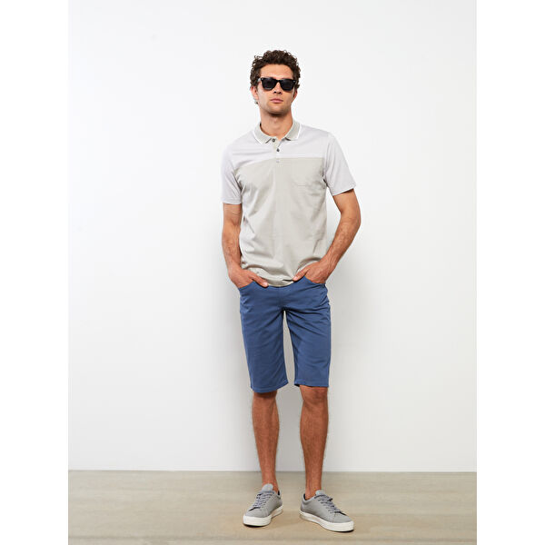 Standart Kalıp Gabardin Erkek Şort