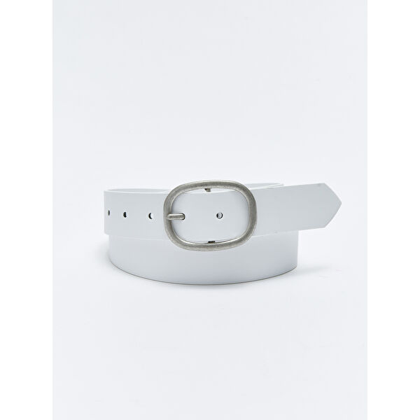 Deri Görünümlü Kadın Kot Kemeri