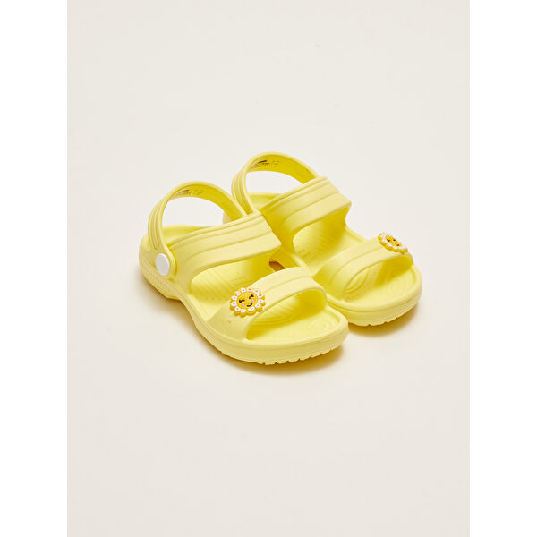 Çift Bantlı Patch Detaylı Kız Bebek Sandalet