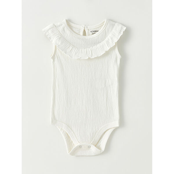 Bisiklet Yaka Basic Kız Bebek Çıtçıtlı Body