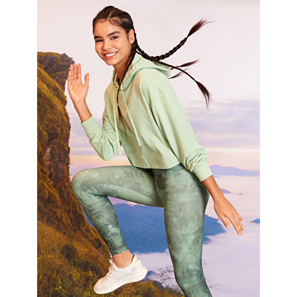 LCW ACTIVE Kapüşonlu Düz Uzun Kollu Kadın Sweatshirt