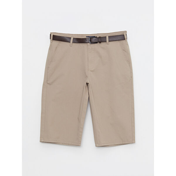 LCW CLASSIC Standart Kalıp Kemerli Gabardin Erkek Şort LCW CLASSIC Standart Kalıp Kemerli Gabardin Erkek Şort