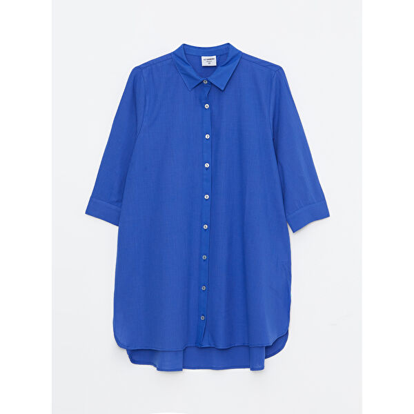 LCW DREAM Gömlek Yaka Düz Poplin Kadın Yüzme Giyim Üst LCW DREAM Gömlek Yaka Düz Poplin Kadın Yüzme Giyim Üst