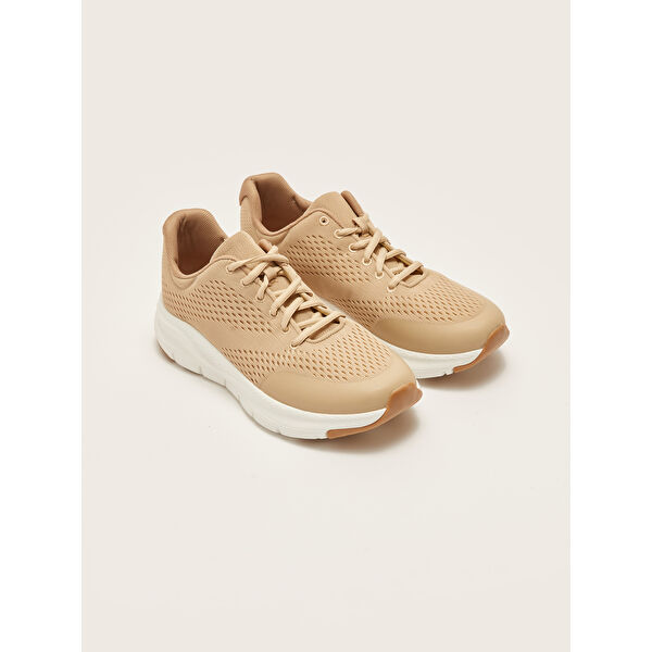 File Detaylı Bağcıklı Erkek Spor Ayakkabı