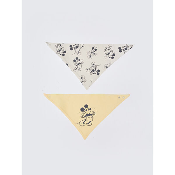 Mickey Mouse Baskılı Pamuklu Erkek Bebek Mama Önlüğü 2'li Mickey Mouse Baskılı Pamuklu Erkek Bebek Mama Önlüğü 2'li