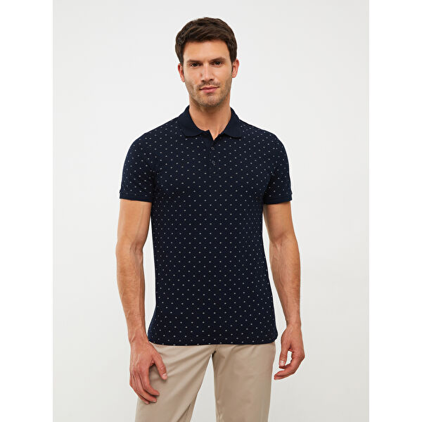 LCW CLASSIC Polo Yaka Kısa Kollu Desenli Pike Erkek Tişört