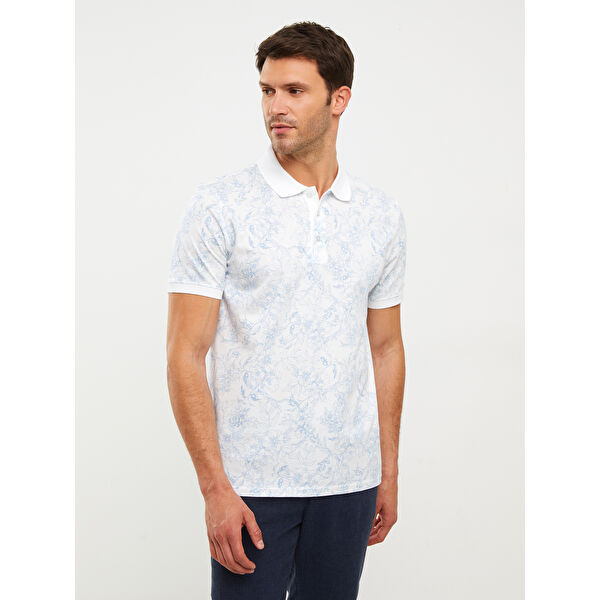 LCW CLASSIC Polo Yaka Kısa Kollu Desenli Pike Erkek Tişört