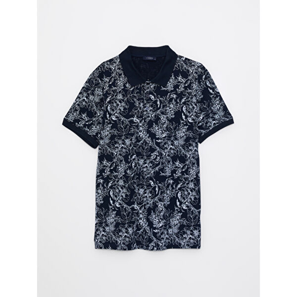 LCW CLASSIC Polo Yaka Kısa Kollu Desenli Pike Erkek Tişört