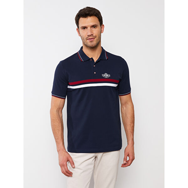 Polo Yaka Kısa Kollu Çizgili Pike Erkek Tişört