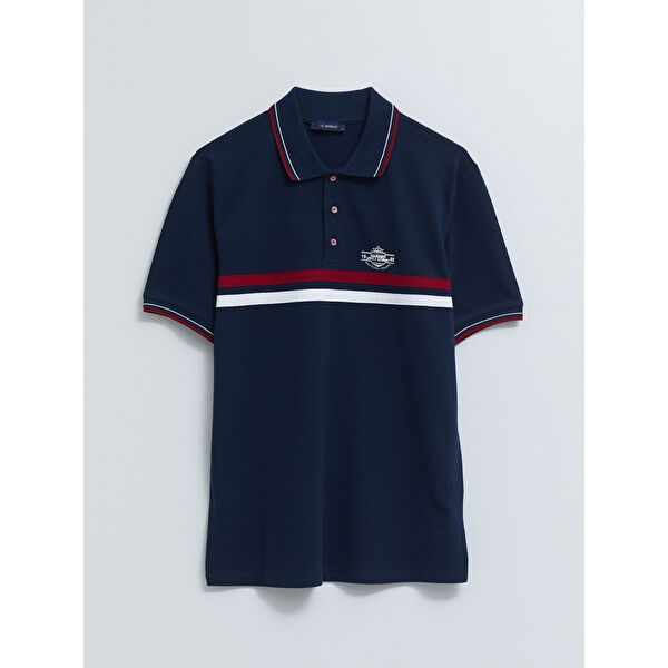 LCW CLASSIC Polo Yaka Kısa Kollu Çizgili Pike Erkek Tişört