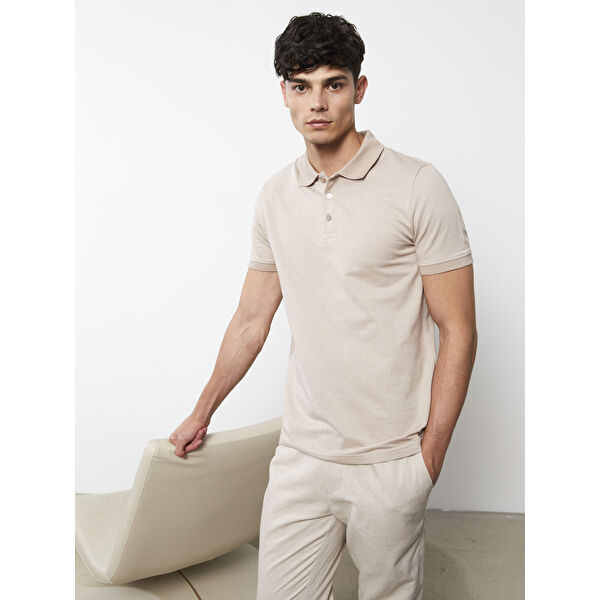 LCW CLASSIC Polo Yaka Kısa Kollu Desenli Erkek Tişört