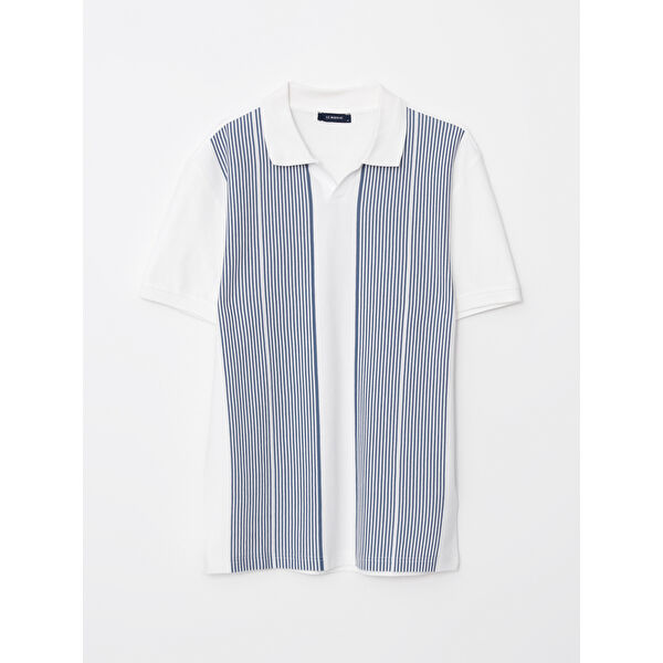 LCW CLASSIC Polo Yaka Kısa Kollu Çizgili Pike Erkek Tişört