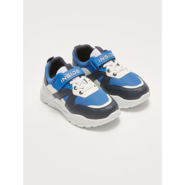 Renk Bloklu Bağcık ve Cırt Cırtlı Erkek Çocuk Spor Ayakkabı