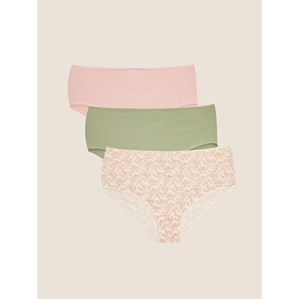 LCW DREAM Desenli Klasik Külot 3'lü Paket LCW DREAM Desenli Klasik Külot 3'lü Paket