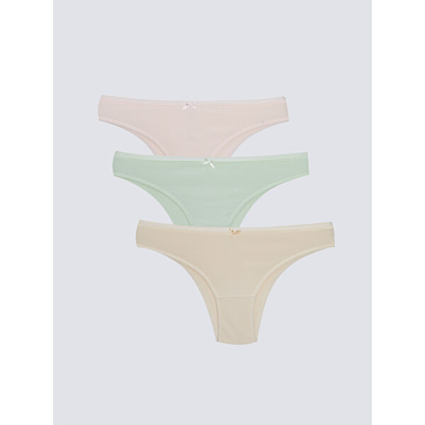 Düz Brazilian Külot 3'lü Paket