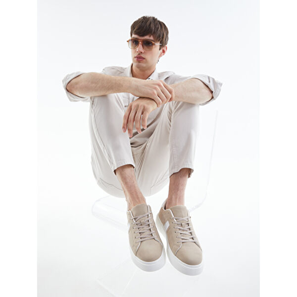 Renk Bloklu Bağcıklı Erkek Spor Ayakkabı