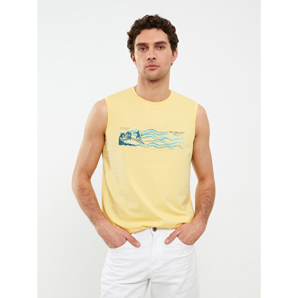 LCW CLASSIC Bisiklet Yaka Baskılı Pamuklu Erkek Atlet LCW CLASSIC Bisiklet Yaka Baskılı Pamuklu Erkek Atlet