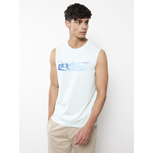 LCW CLASSIC Bisiklet Yaka Baskılı Pamuklu Erkek Atlet LCW CLASSIC Bisiklet Yaka Baskılı Pamuklu Erkek Atlet