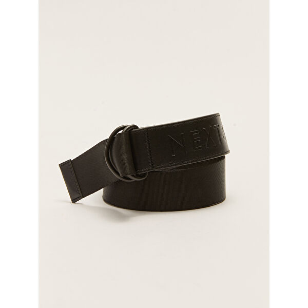 Yazı Baskılı Erkek Kot Kemeri