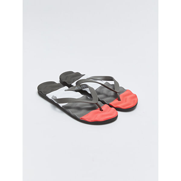 Renk Bloklu Parmak Arası Erkek Plaj Terliği Renk Bloklu Parmak Arası Erkek Plaj Terliği