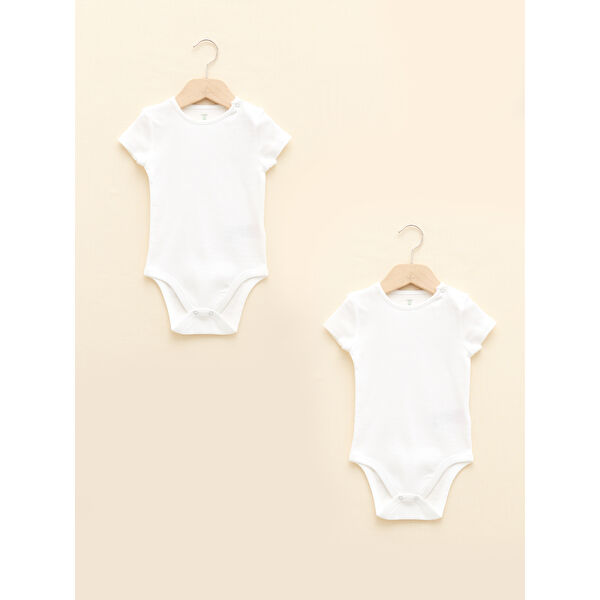 Bisiklet Yaka Basic Organik Pamuklu Kız Bebek Çıtçıtlı Body 2'li Bisiklet Yaka Basic Organik Pamuklu Kız Bebek Çıtçıtlı Body 2'li