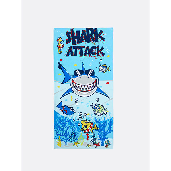 Baskılı Erkek Çocuk Pamuklu Plaj Havlusu Baskılı Erkek Çocuk Pamuklu Plaj Havlusu