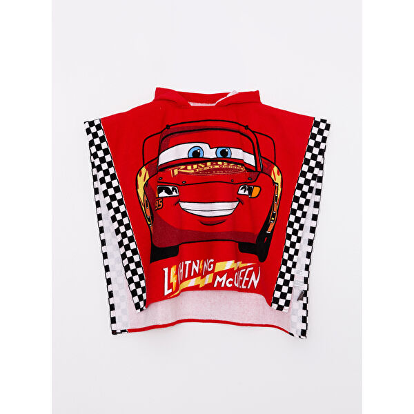 Cars Lisanslı Erkek Çocuk Pamuklu Panço Plaj Havlusu Cars Lisanslı Erkek Çocuk Pamuklu Panço Plaj Havlusu