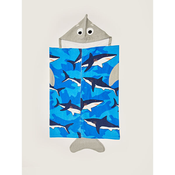 Pamuklu Baskılı Erkek Çocuk Kaftan Plaj Havlusu