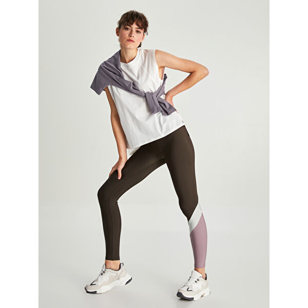 LCW ACTIVE Beli Lastikli Renk Bloklu Kadın Spor Tayt LCW ACTIVE Beli Lastikli Renk Bloklu Kadın Spor Tayt