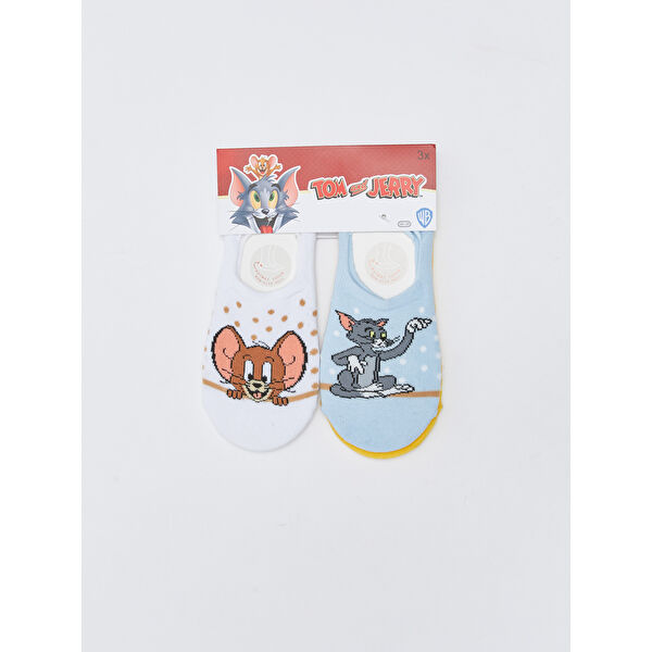 LCW DREAM Tom&Jerry Baskılı Kadın Babet Çorap 3'lü Paket