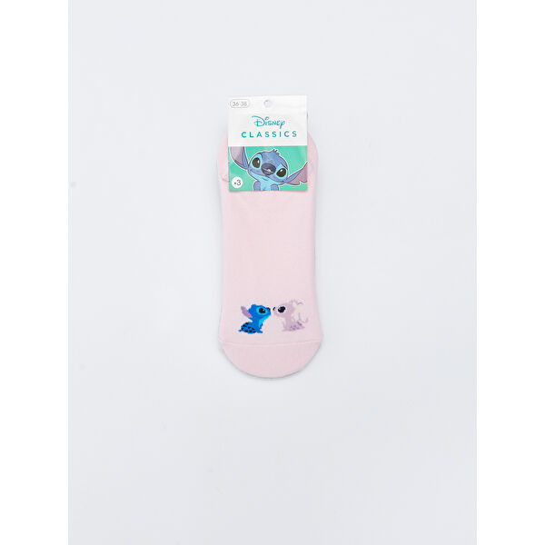 LCW DREAM Lilo & Stitch Baskılı Kadın Patik Çorap 3'lü Paket LCW DREAM Lilo & Stitch Baskılı Kadın Patik Çorap 3'lü Paket