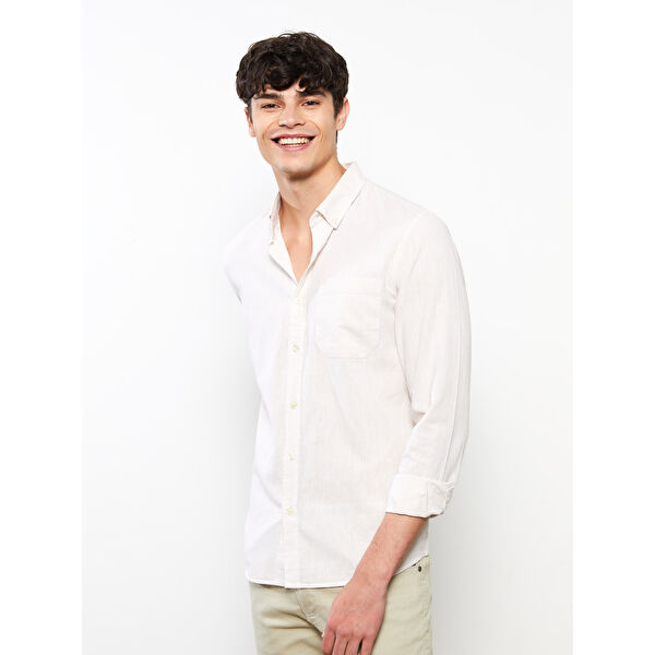 Slim Fit Uzun Kollu Poplin Erkek Gömlek Slim Fit Uzun Kollu Poplin Erkek Gömlek