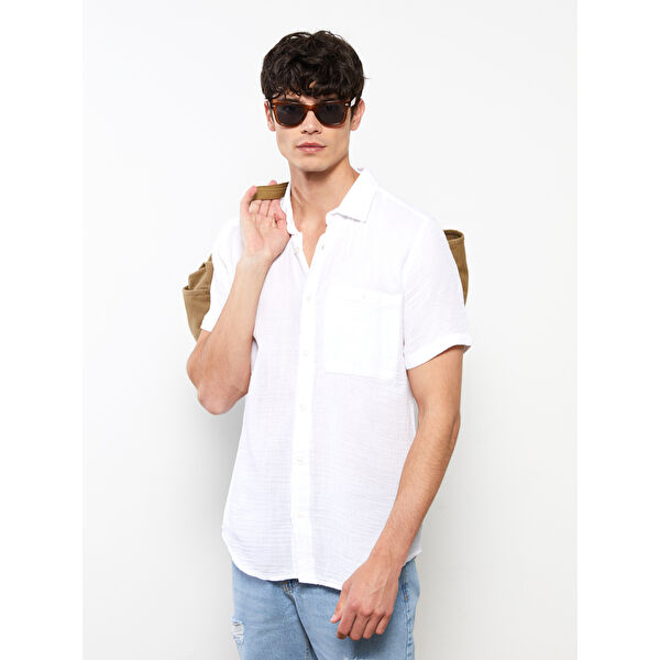 LCW CASUAL Regular Fit Kısa Kollu Erkek Gömlek LCW CASUAL Regular Fit Kısa Kollu Erkek Gömlek