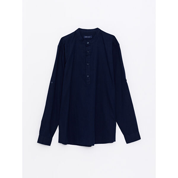 Regular Fit Hakim Yaka Uzun Kollu Erkek Gömlek