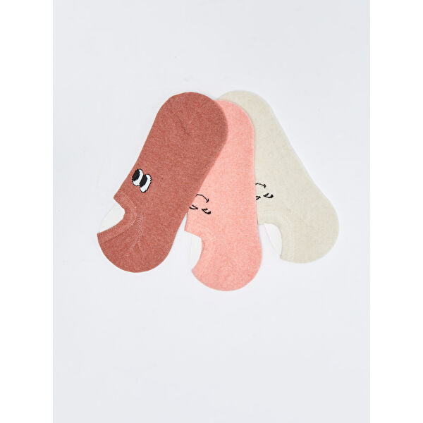 LCW DREAM Baskılı Kadın Babet Çorap 3'lü Paket