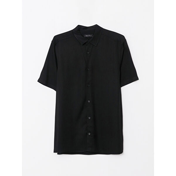 LCW CASUAL Slim Fit Kısa Kollu Gabardin Erkek Gömlek