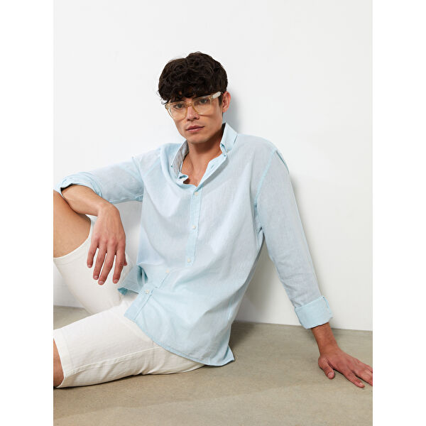 LCW CASUAL Regular Fit Uzun Kollu Poplin Erkek Gömlek LCW CASUAL Regular Fit Uzun Kollu Poplin Erkek Gömlek