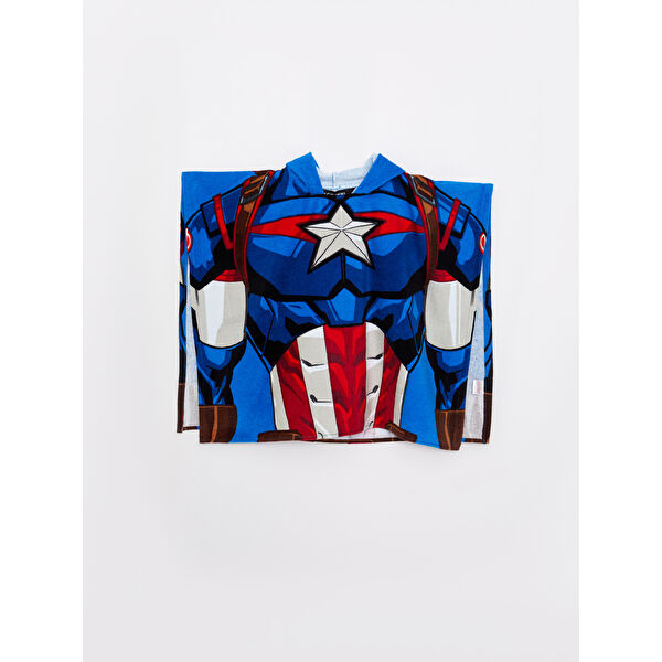 Captain America Lisanslı Erkek Çocuk Plaj Havlusu Captain America Lisanslı Erkek Çocuk Plaj Havlusu