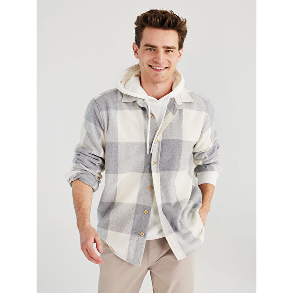 LCW CASUAL Regular Fit Uzun Kollu Gabardin Erkek Gömlek