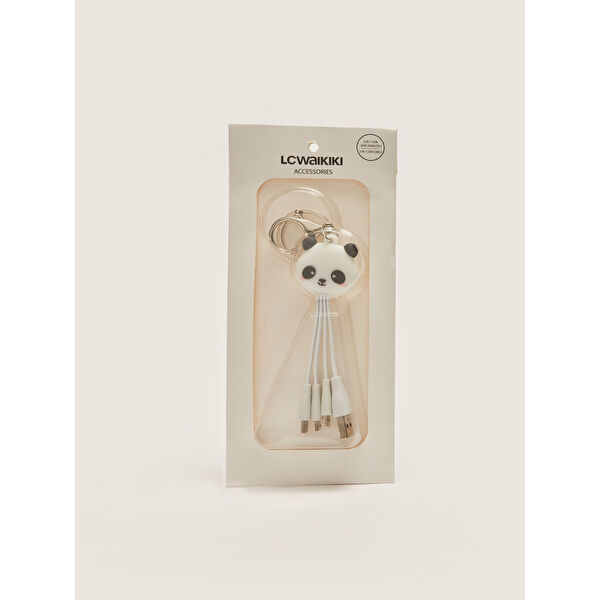 Panda Anahtarlıklı Çoklu Şarj Kablosu Panda Anahtarlıklı Çoklu Şarj Kablosu