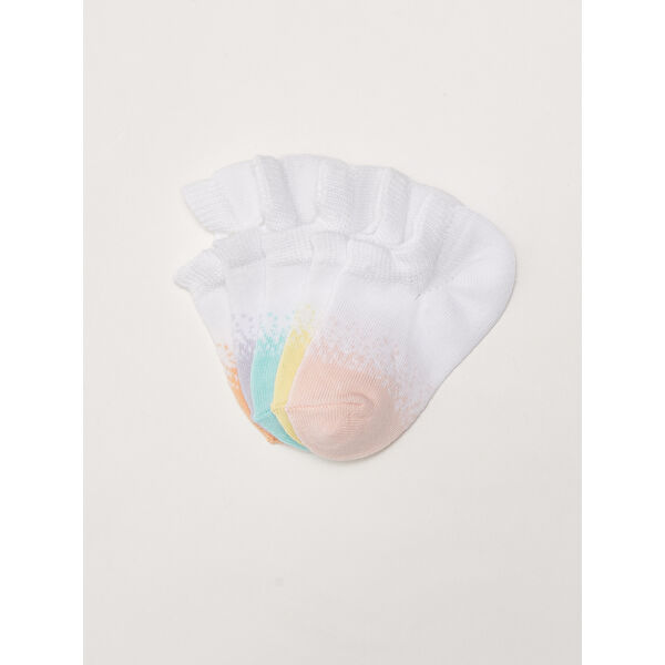 Çok Renkli Kız Bebek Sneaker Çorap 5'li